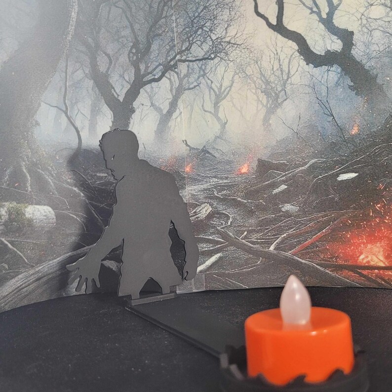Zombie Shadow Caster Spooky Tealight Decor Perfect for Halloween - Etsy