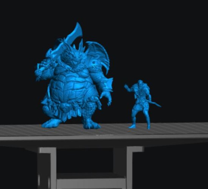 Large Dragonborn Paladin or Villain Boss Miniature | Corrupted Dragon ...