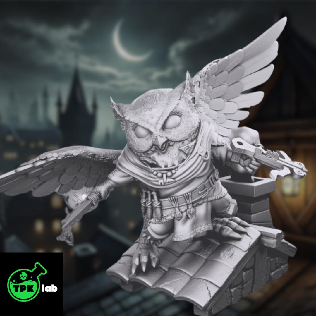 Owlin Rogue Thief Mini | Owl Assassin Mastermind Miniature | by TPK ...
