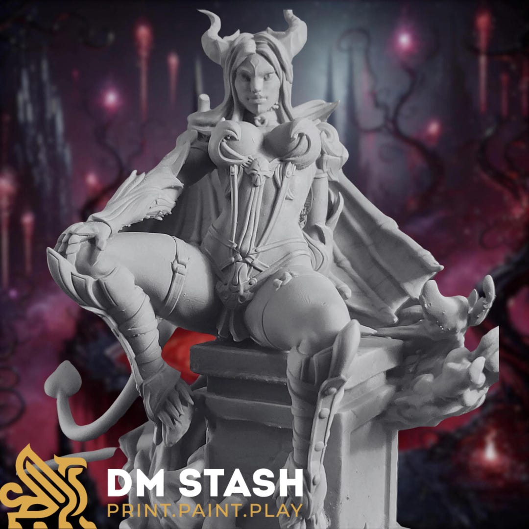 Seductive Succubus Miniature: Fantasy Demon Queen Figure for Dnd, RPG, Painting & Tabletop ...