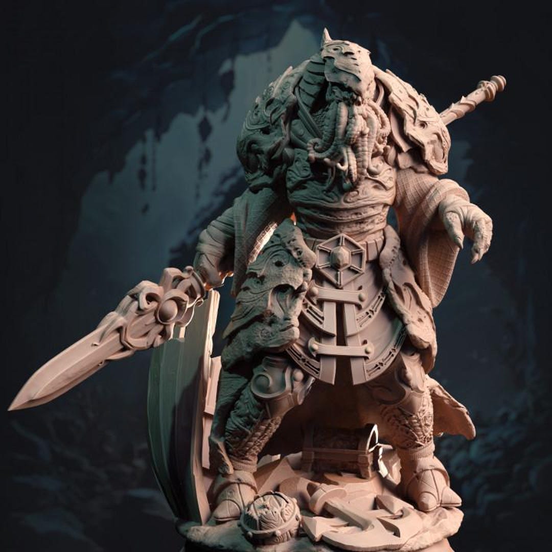 Eldritch Sea Warlord | Undersea Tentacled Beast Miniature | by DM Stash ...