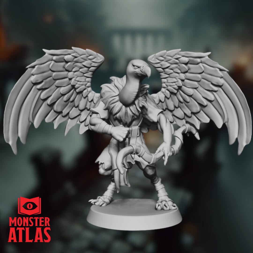 Ferocious Werevulture Mini | Winged Bird Monster Archer With Talons and ...