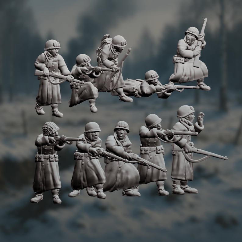 WWI American Infantry Mini Set | U.S. Winter Doughboy Soldier Minis ...