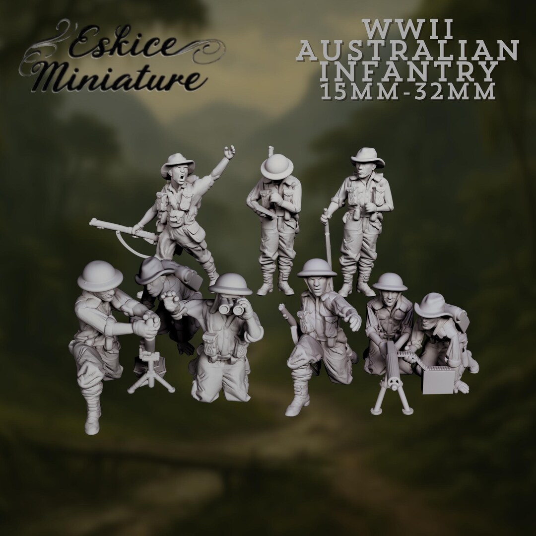 Australian WWII Infantry Miniatures | Eskice, Jungle Warfare (15mm–32mm ...