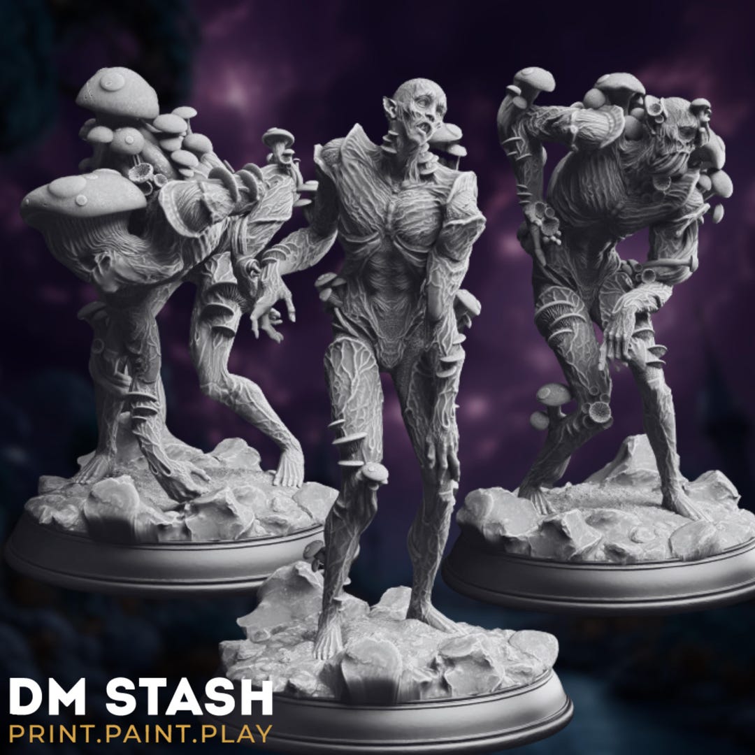Mushroom Zombie Mini Set | Rotting Spore-infected Thralls for Jungle or ...