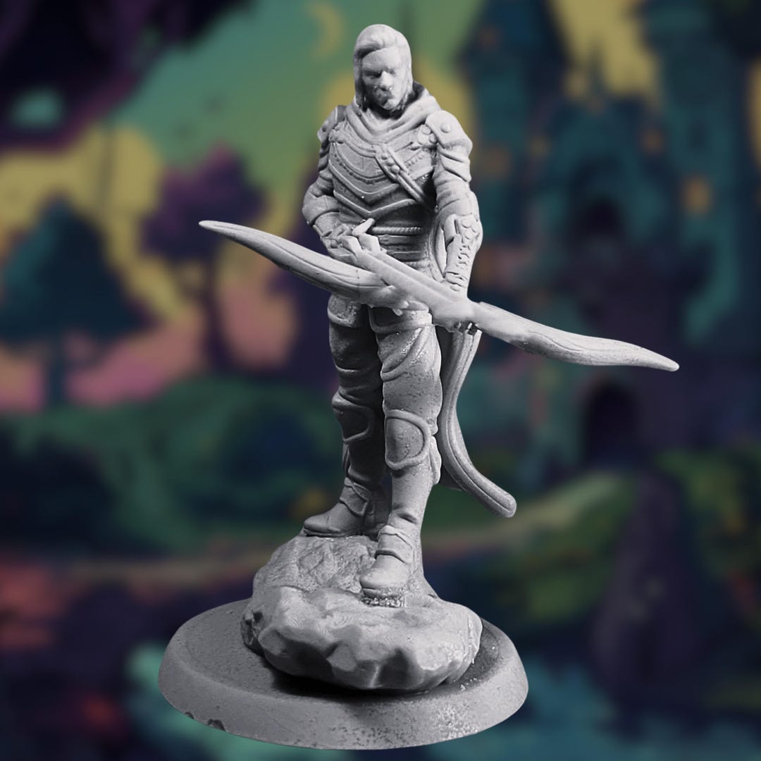 Human Ranger Dnd Mini | Male Longbow Fighter Dungeons and Dragons ...