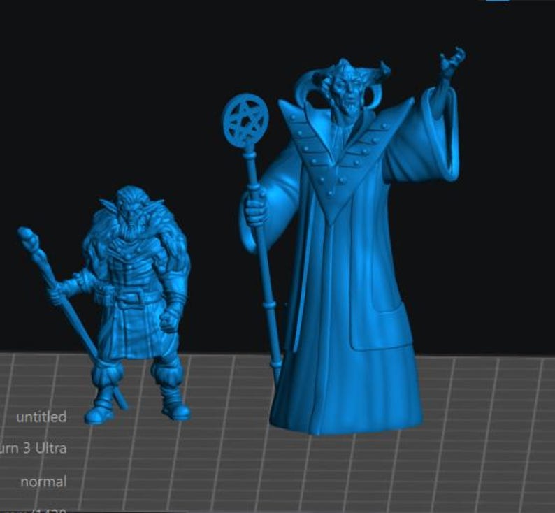 Asmodeus Demon Lord Mini | Devil King of the Nine Hells Large Miniature ...