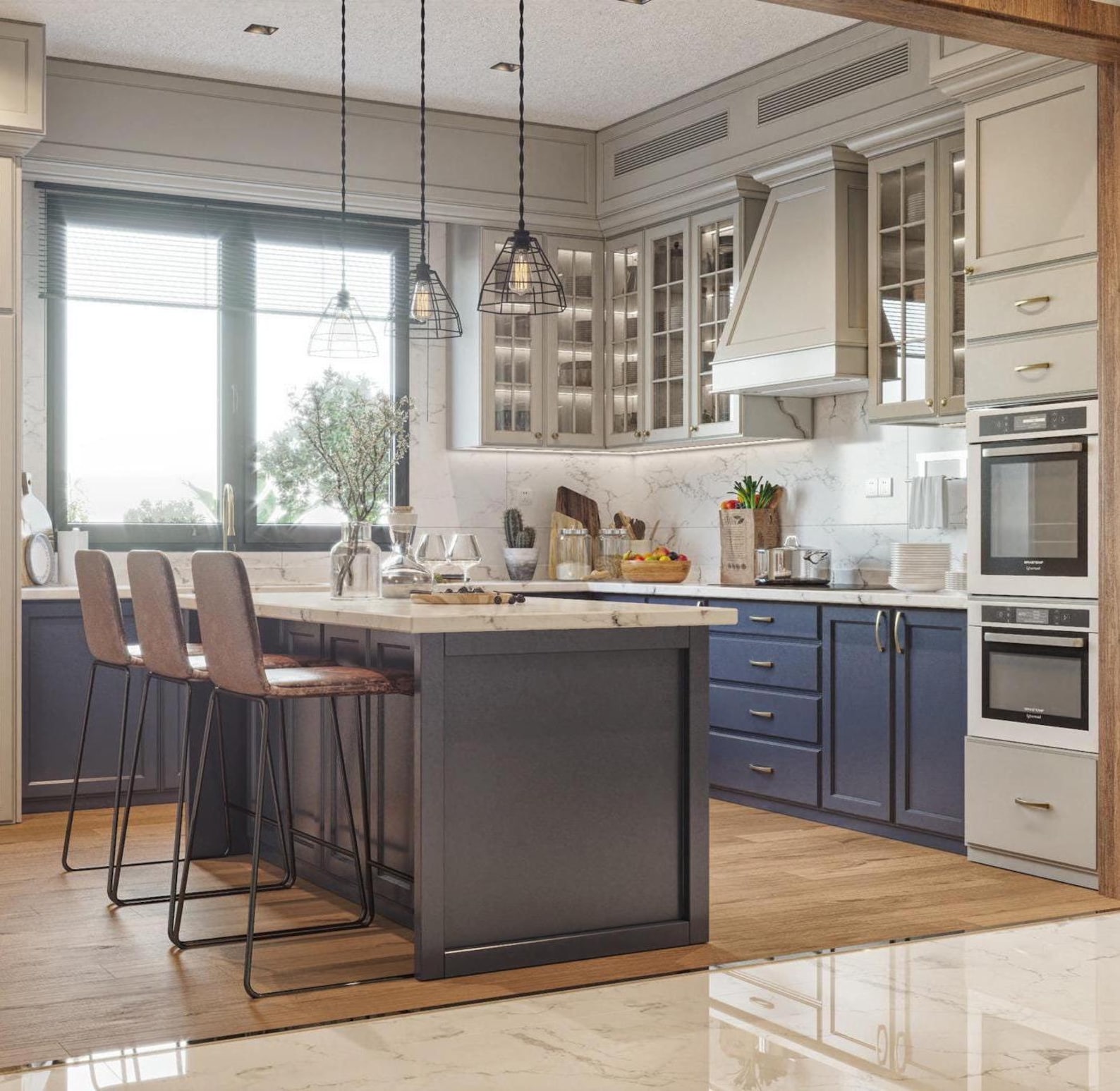 Custom Kitchen Interior Design 3D Render | Kitchen Renovation, 3D ...