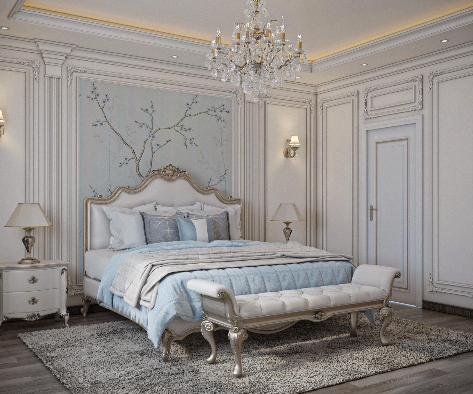 Custom Master Bedroom Design 3D Render | Interior Design Service, Home ...
