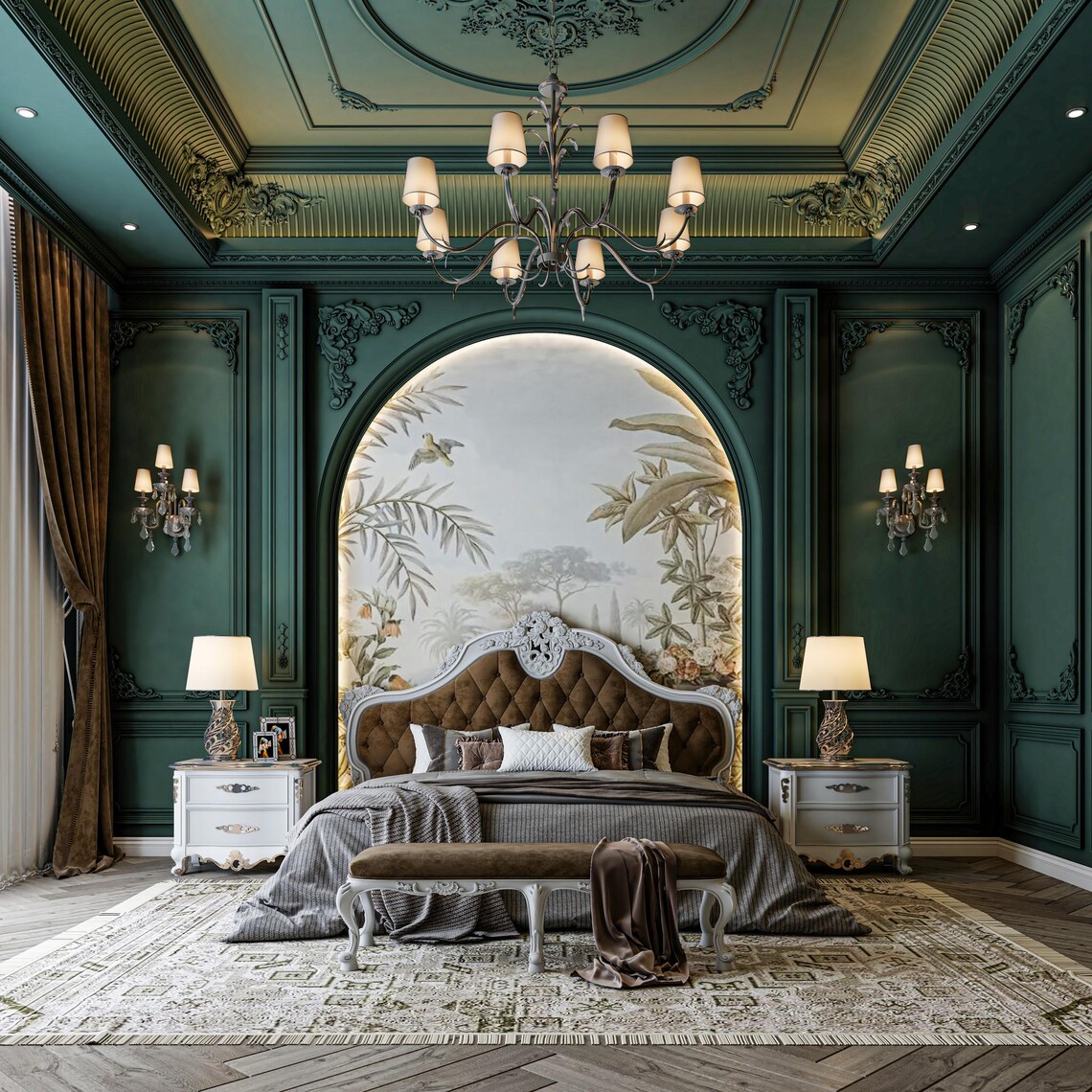 Custom Master Bedroom Design 3D Render | Interior Design Service, Home ...