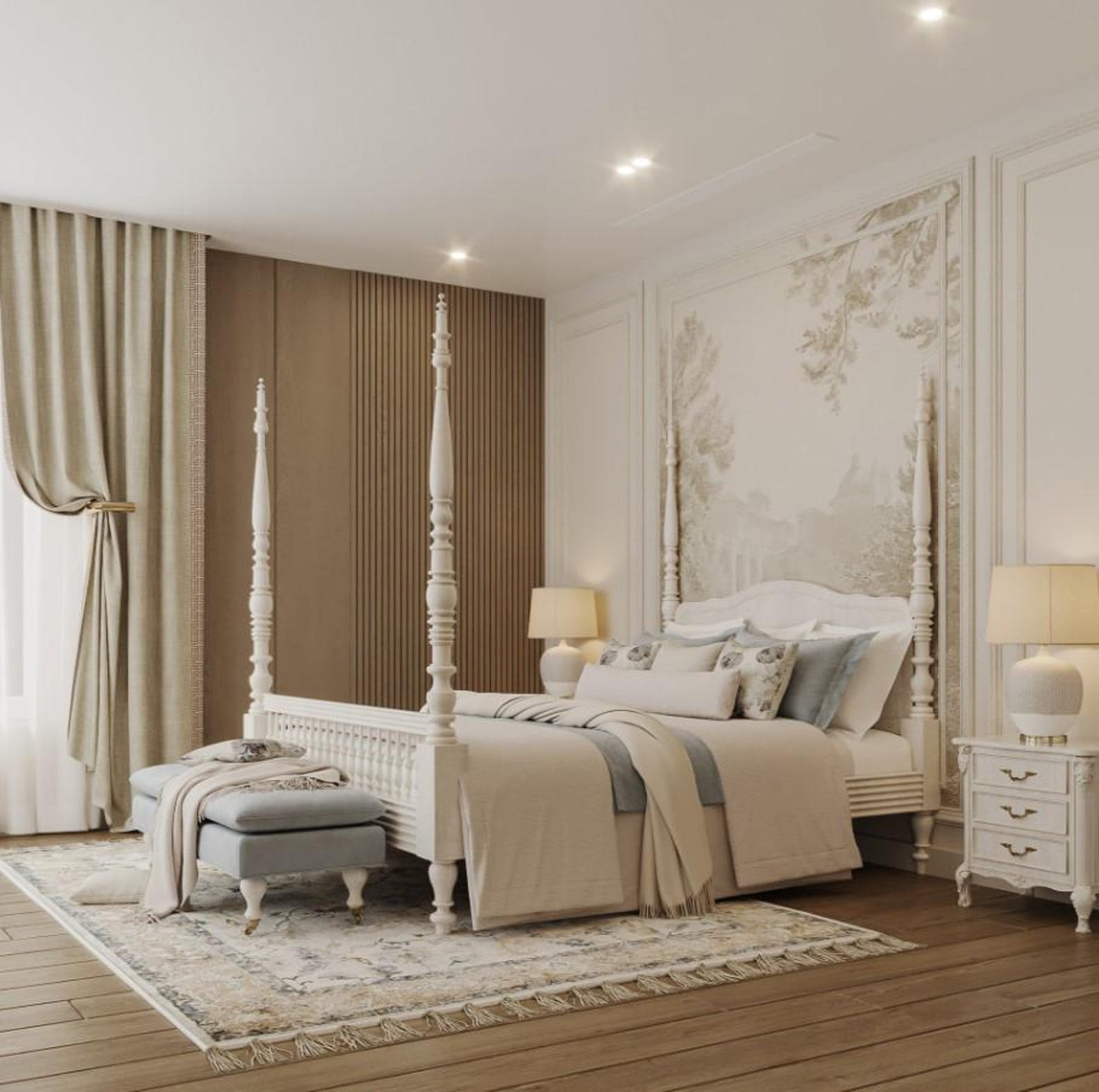 Custom Master Bedroom Design 3D Render | Interior Design Service, Home ...