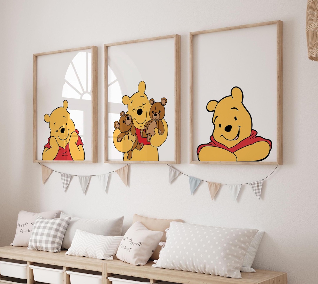 Set of 3 Classic Winnie the Pooh Wall Art Prints , Winnie the Pooh ...