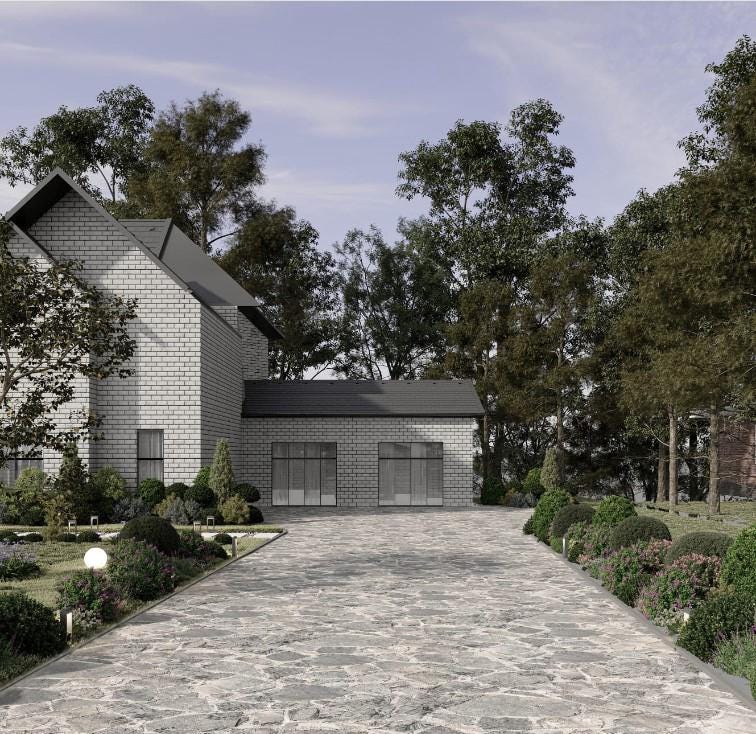 Custom Backyard & Landscape Design 3D Render | Garden, Terrace ...