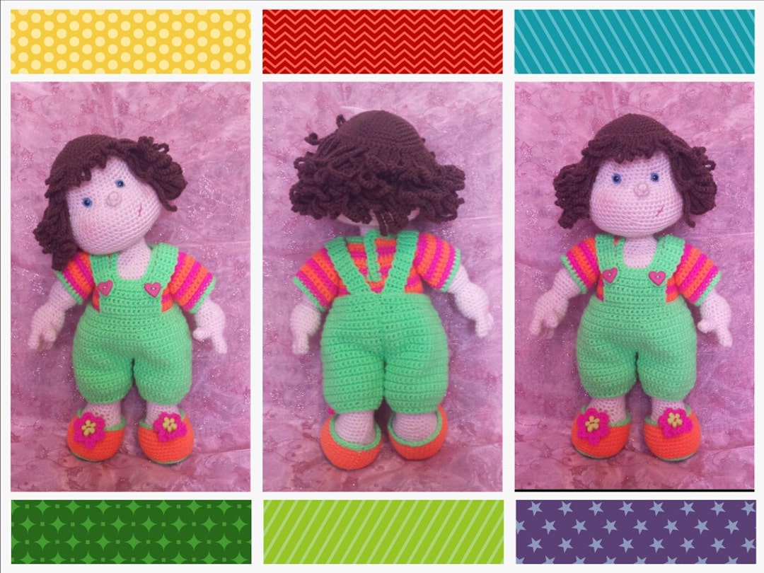 Amigurumi Matilda Dolly - Crochet PATTERN for Basic Doll With CROCHETED ...