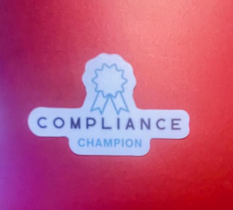 Compliance Champion Sticker - Etsy