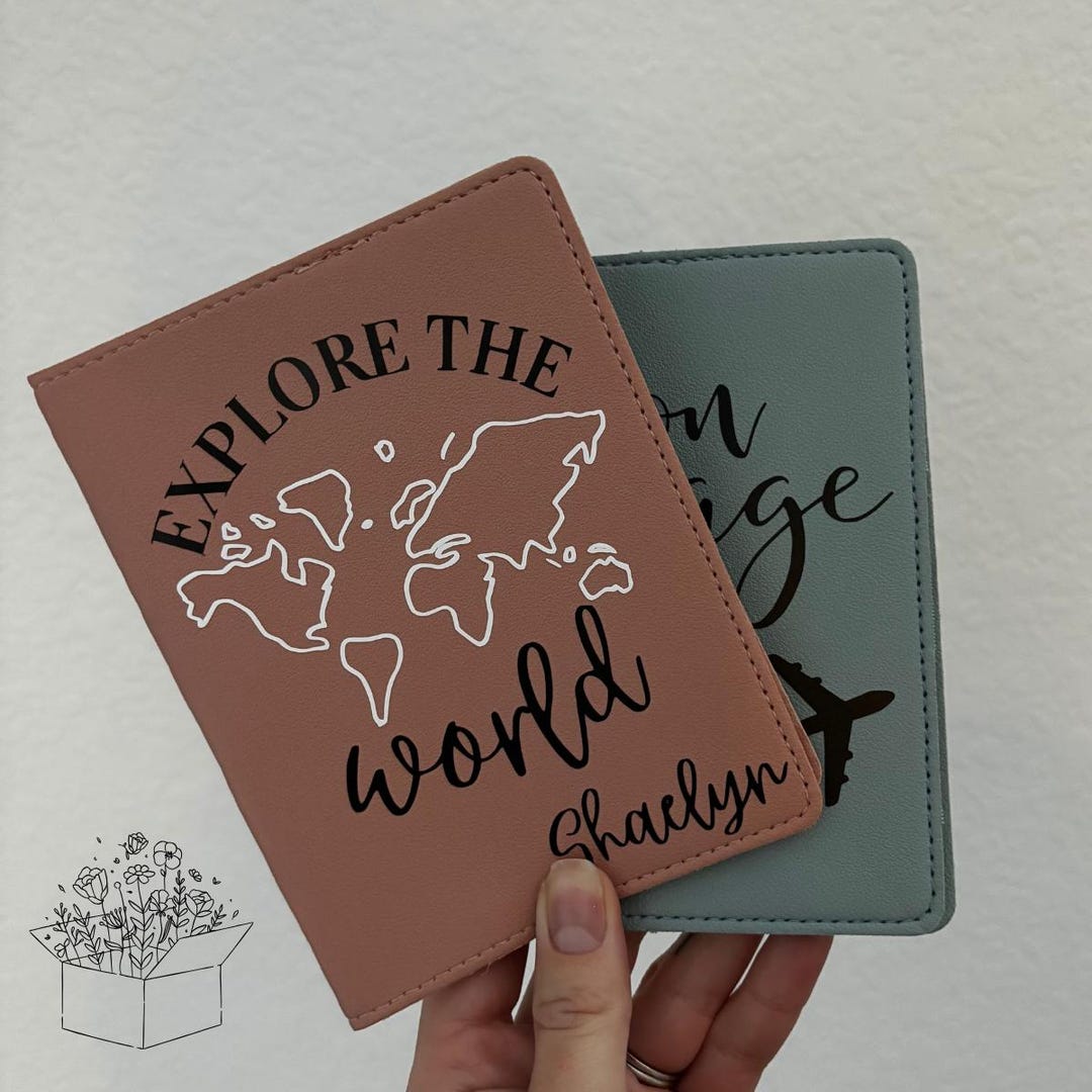 Custom Leather Passport Book Covers - Etsy