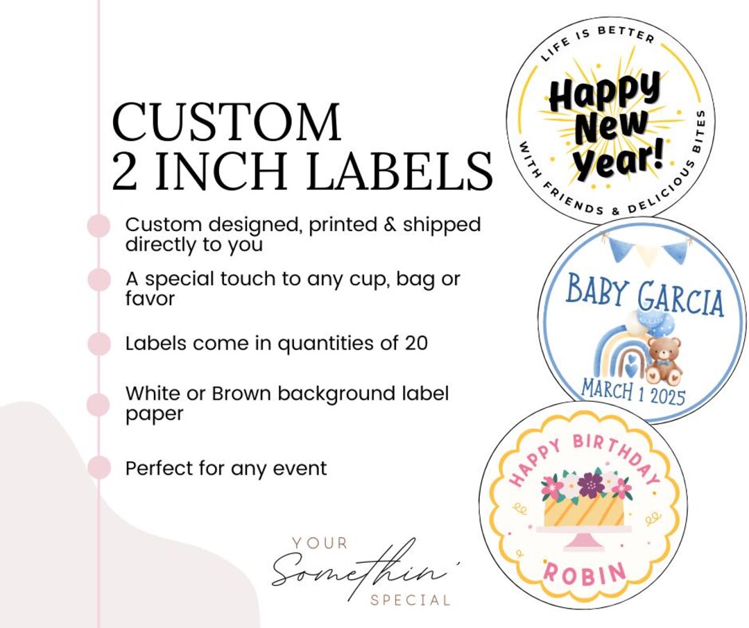 Custom Design 2” Label Pages - Etsy