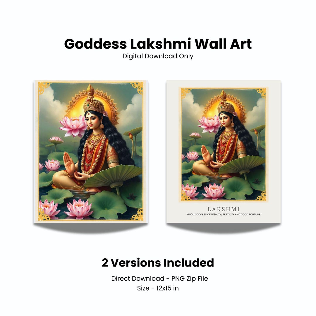Lakshmi, Hindu Goddess of Wealth, Fertility and Good Fortune ...