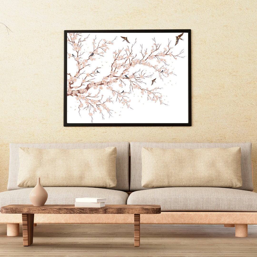 Birds Flying From Tree Wall Decal - Birds Flying From Tree Peel and ...