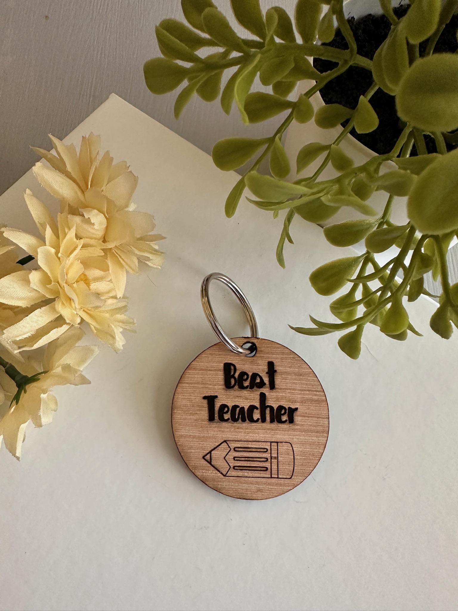 Custom Circle Keychain, Wood, Gift, Realators, Home Keys, Personalized ...