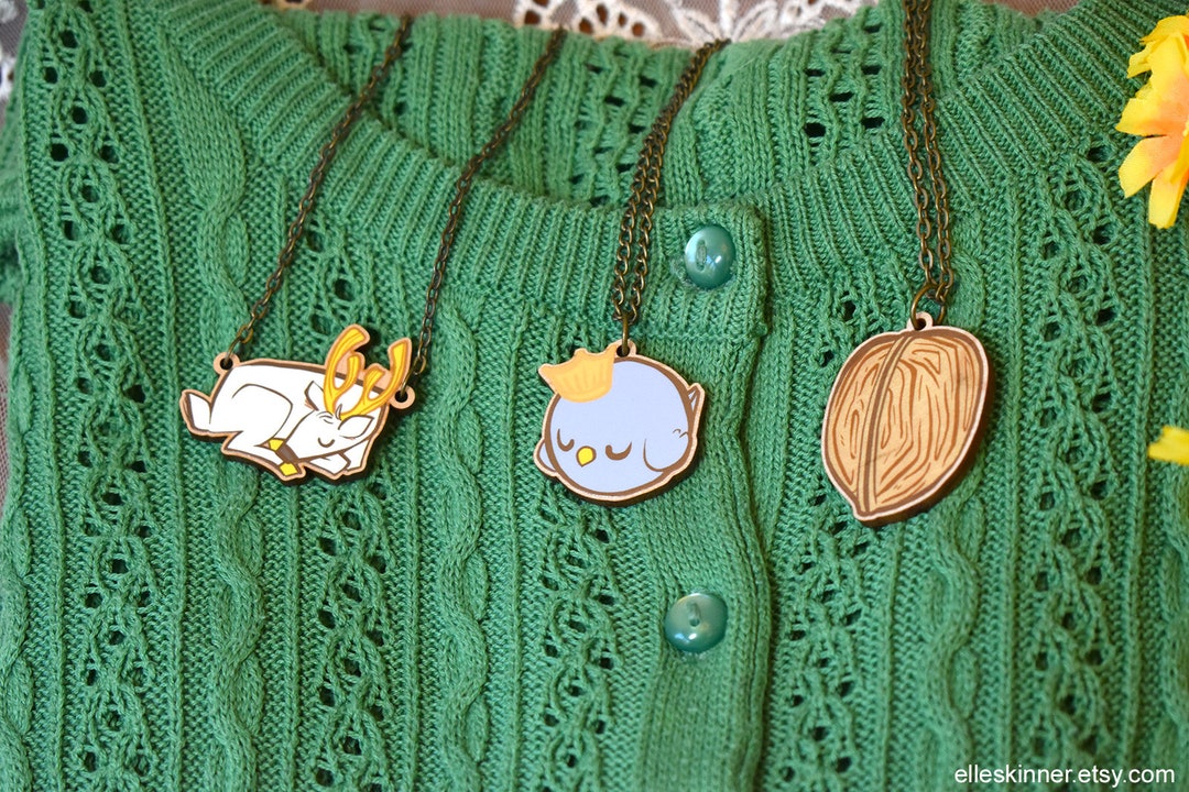 Fairy Tale Wood Charm Necklace, Erstwhile Necklaces, Deer Necklace ...