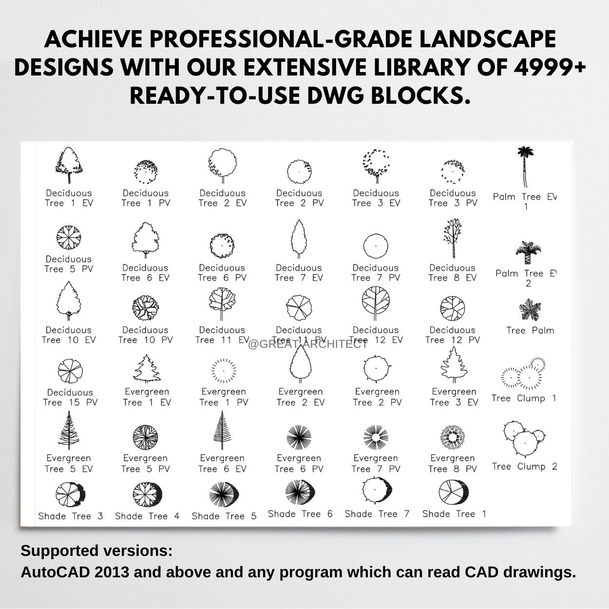 4999+ Vegetation Block Dwg - Etsy