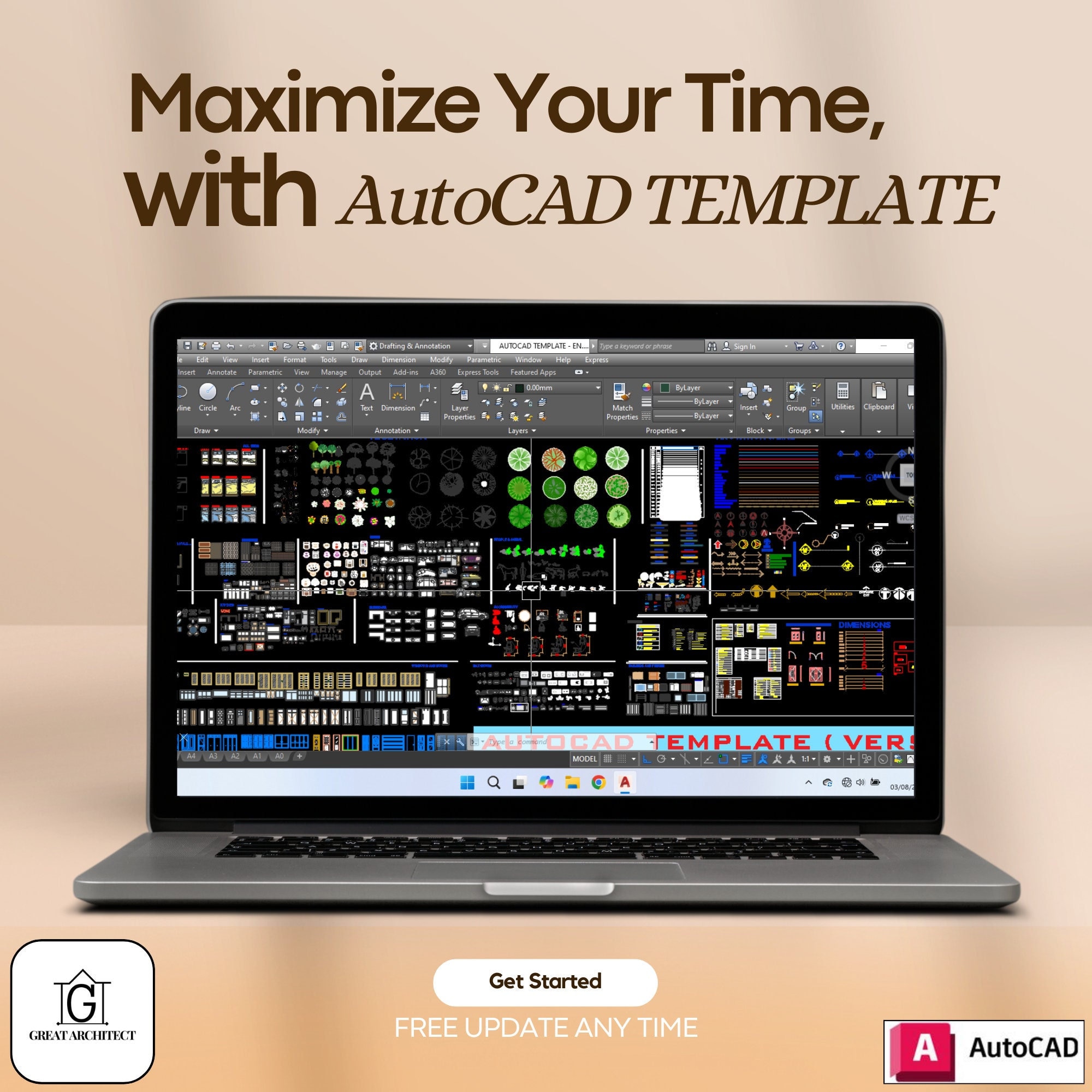 Autocad Template Package + Free Update - Etsy