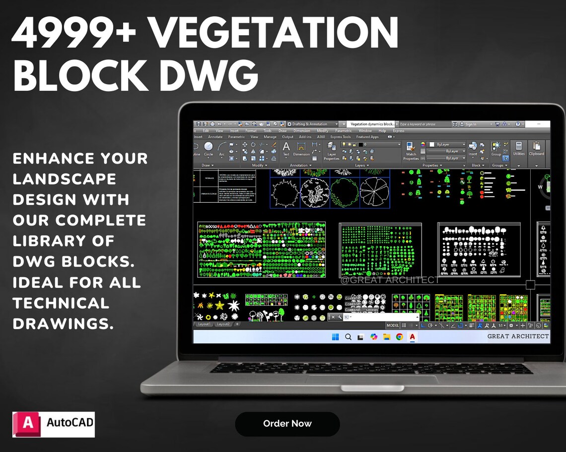 4999+ Vegetation Block Dwg - Etsy