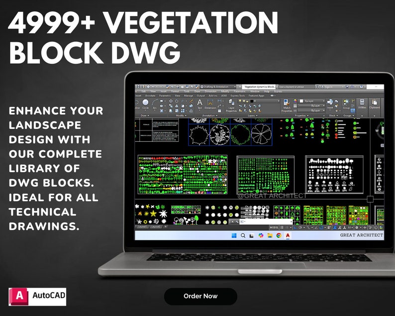 4999+ Vegetation Block Dwg - Etsy