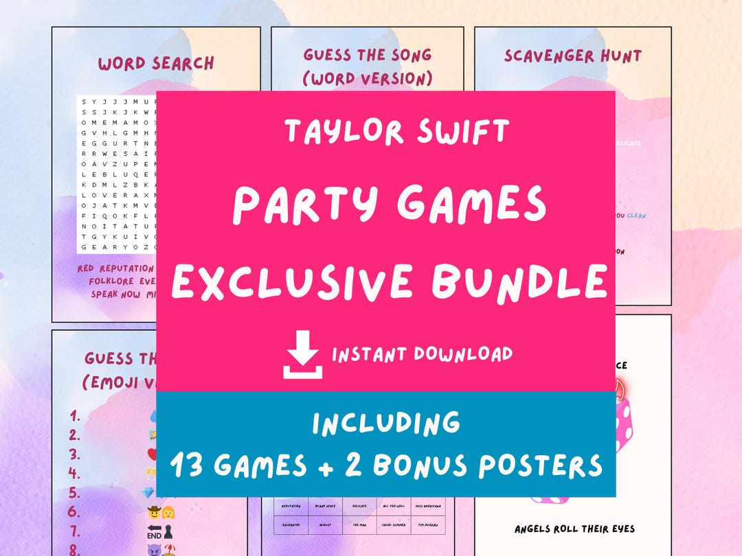 Taylor Swift Themed Party Games | Swiftie Party Games | Taylor Swift ...