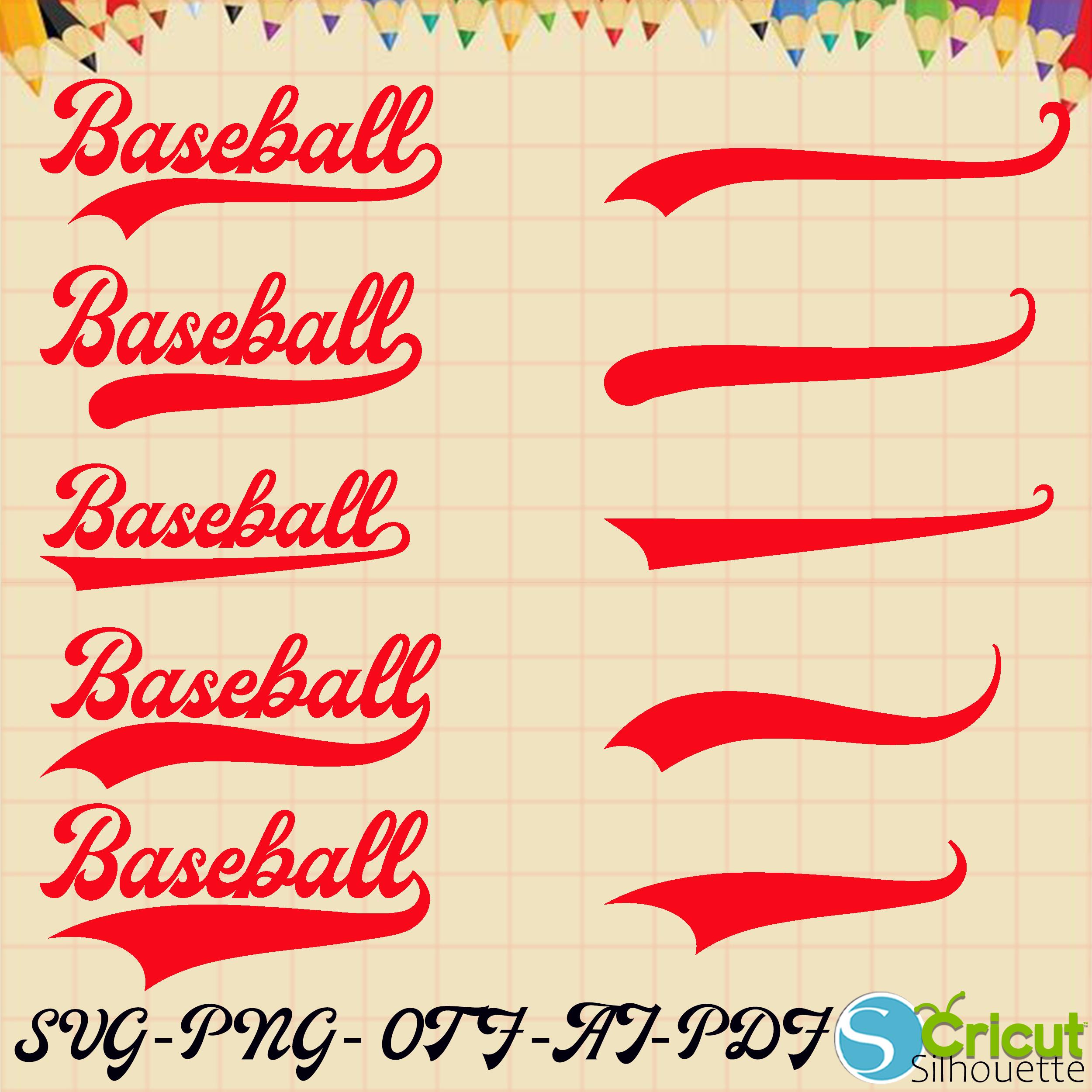 Baseball Font With Tails, Baseball Letters SVG, Baseball, Script Font ...