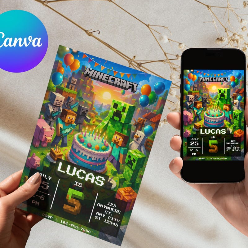 6 7 Party Birthday Invite - Etsy