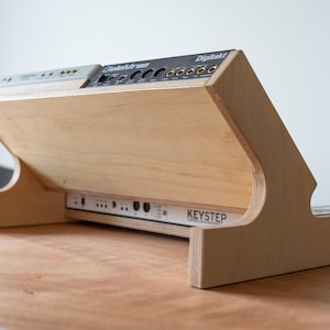 2-tier Hardwood Synth Rack, Light Brown Wooden Stand, Distinct Studio ...