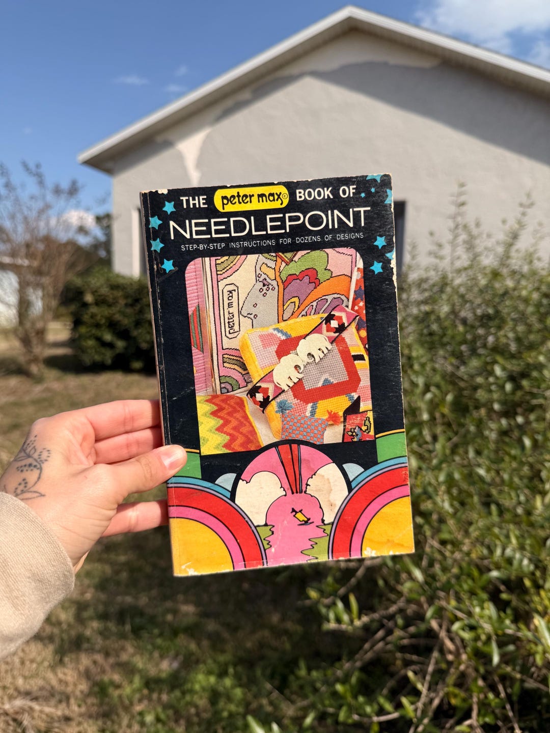 Vintage 70s Peter Max the Book of Needlepoint - Etsy