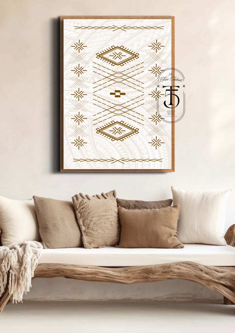 Samoan Malu Tattoo Art Print: Traditional Pacific Design (digital ...