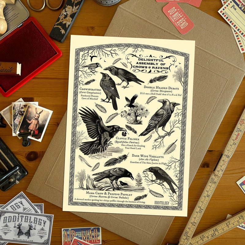 Crow Poster - Etsy