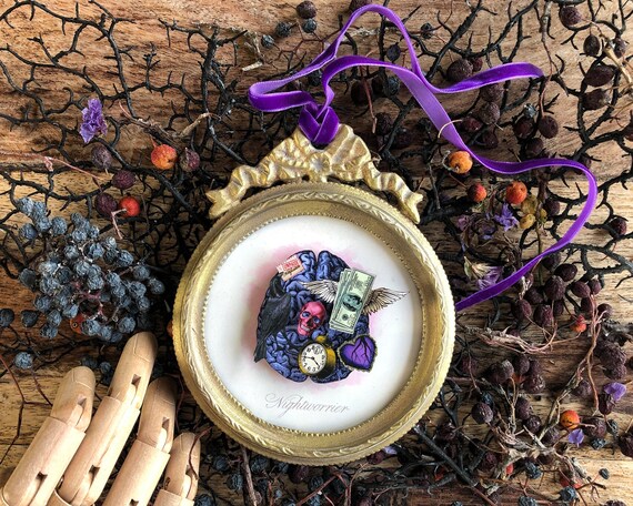 Human Brain Art Anatomy Brain Decor Brain With Skull Frame - Etsy