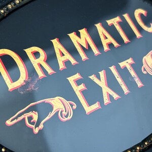Dramatic Exit Sign, Victorian Inspired Curiosity Wall Decor, Oddity ...