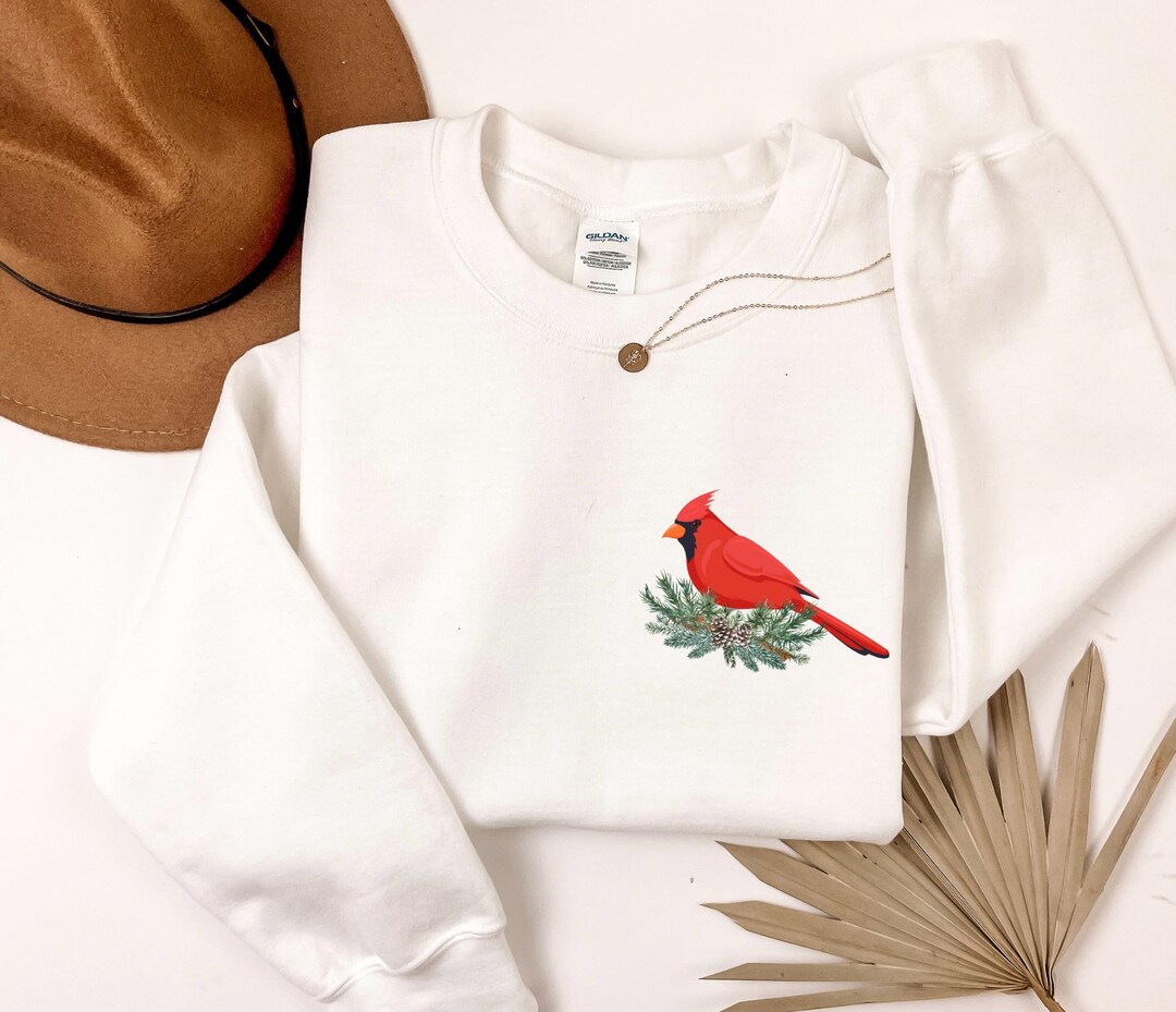 Cardinal Sweatshirt, Christmas Red Jumper, Holiday Pullover, Winter ...