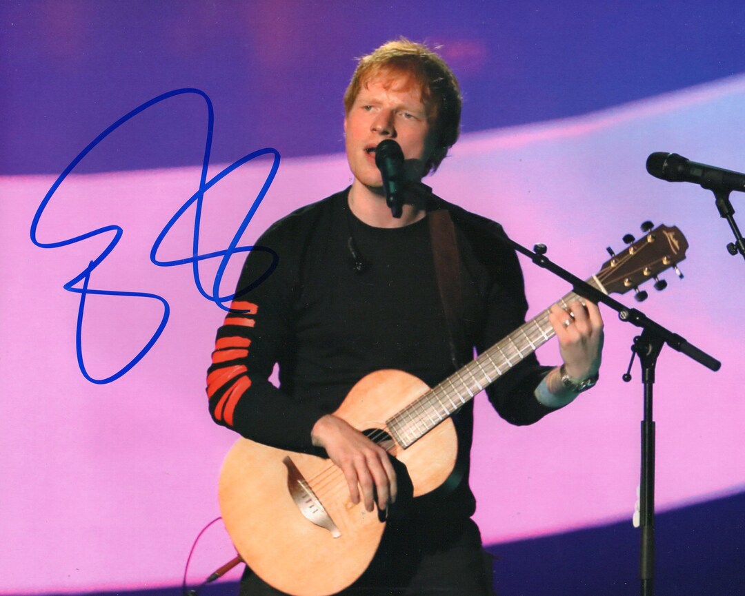 Signed Ed Sheeran 8 X 10 Photo Cute - Etsy
