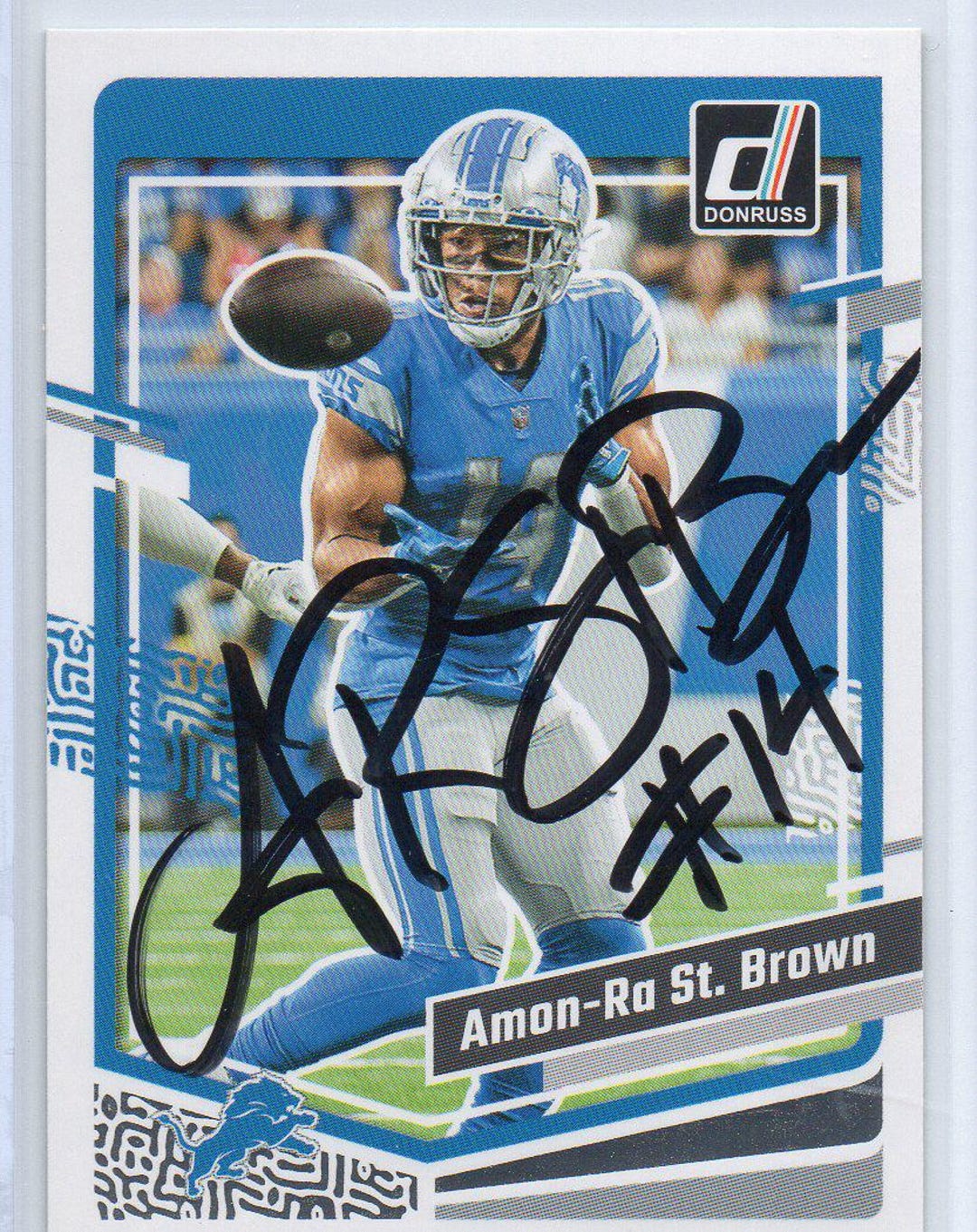Signed Amon-ra St. Brown Card Detroit Lions Nice - Etsy