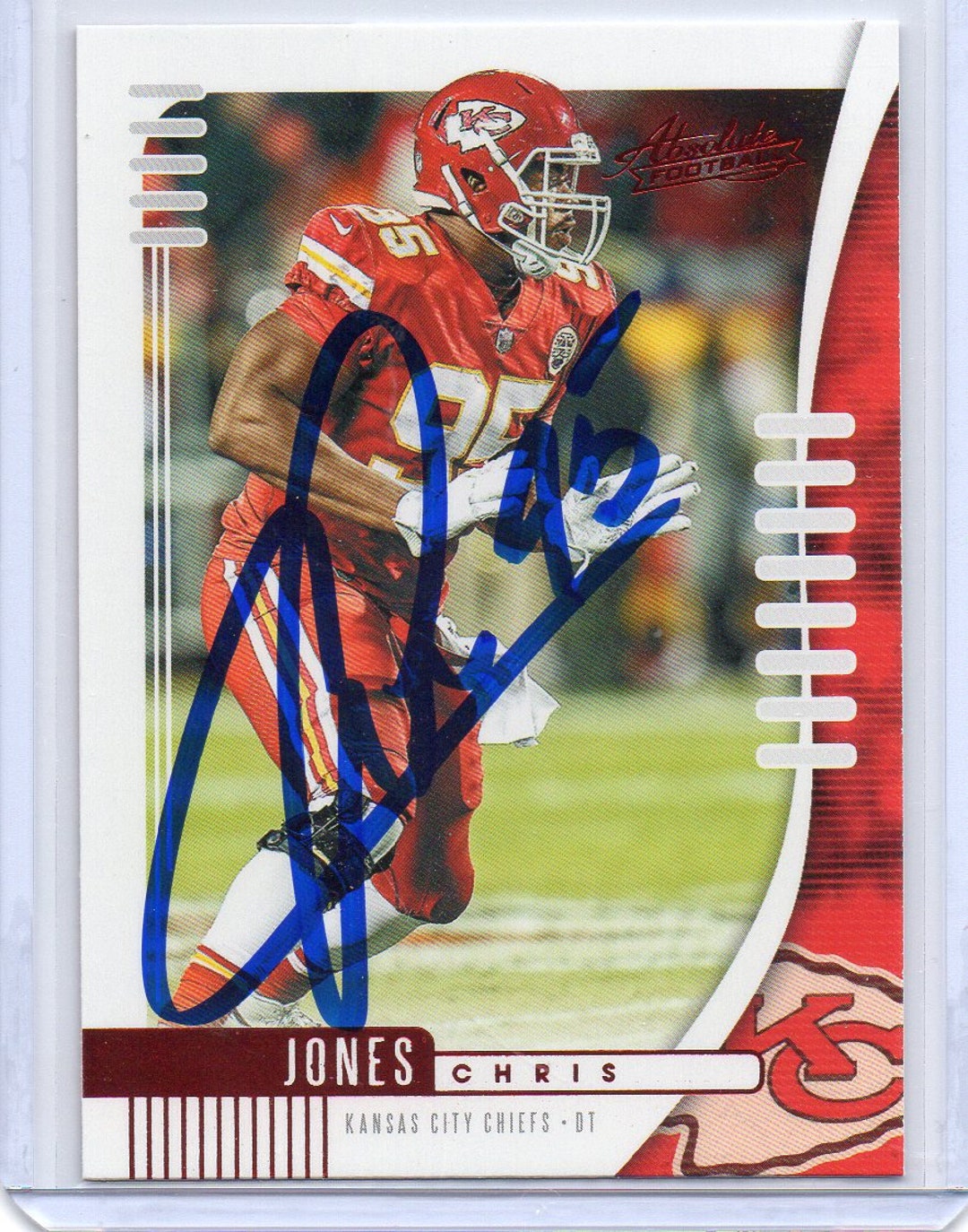 Signed Chris Jones Card Chiefs - Etsy