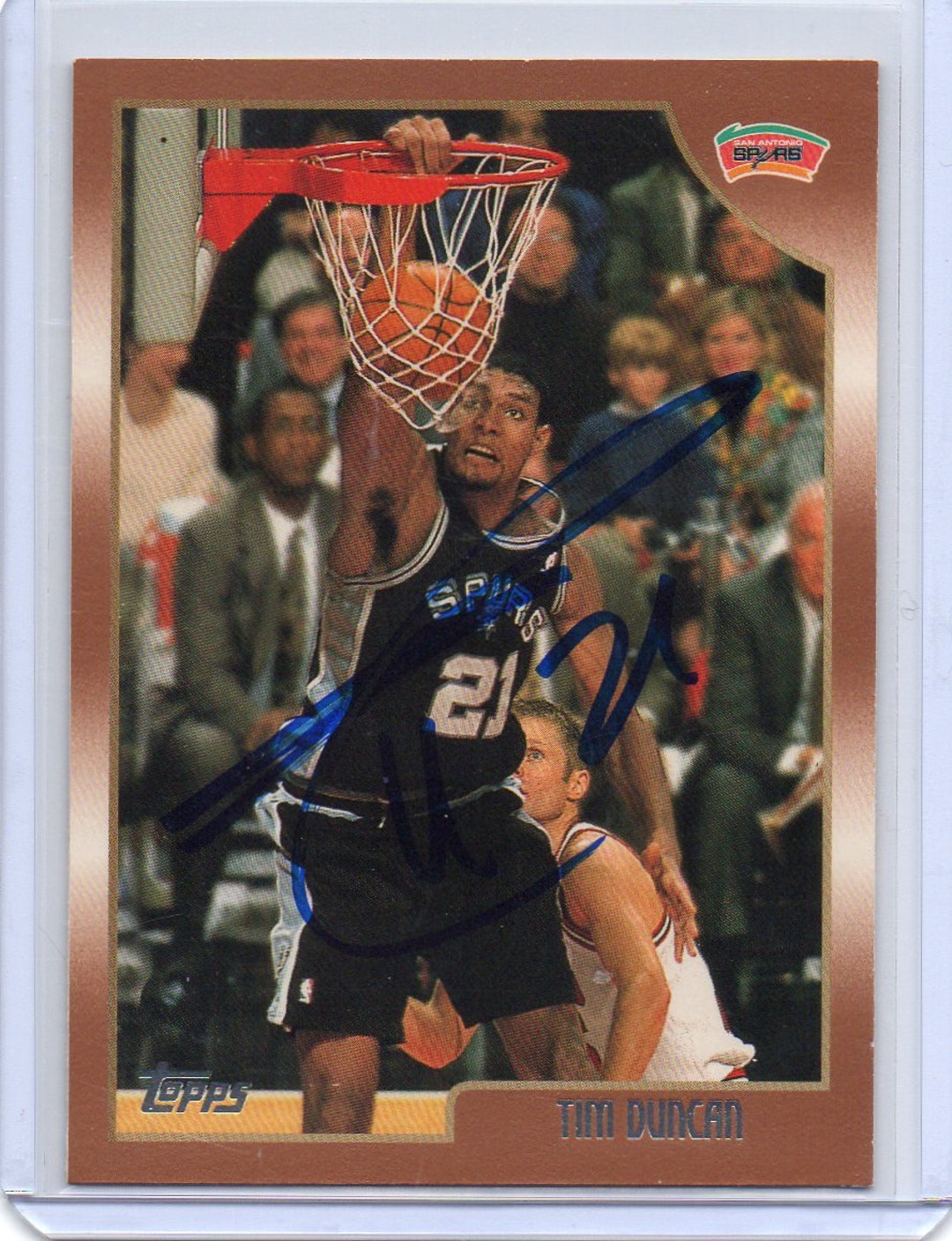Signed Tim Duncan Card Spurs - Etsy