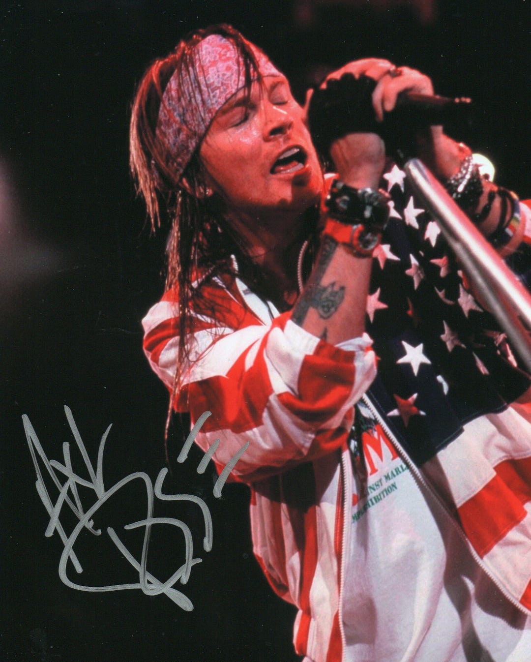 Signed Axl Rose 8 X 10 Photo Guns N Roses Nice - Etsy