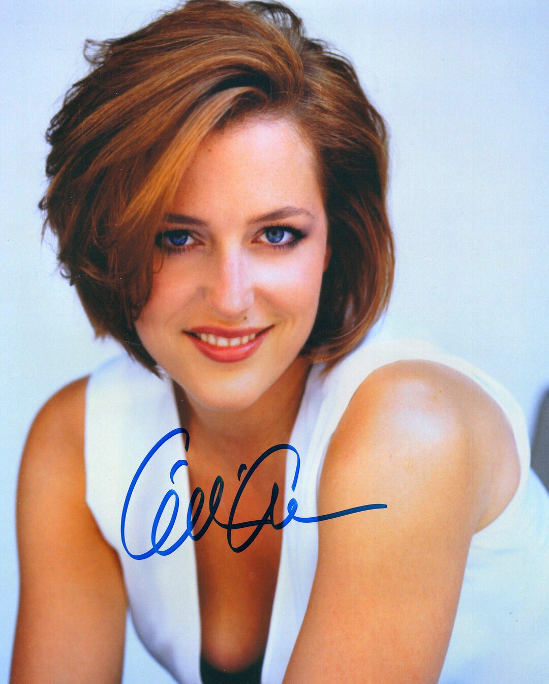 Signed Gillian Anderson 8 X 10 Photo the X-files Cute - Etsy