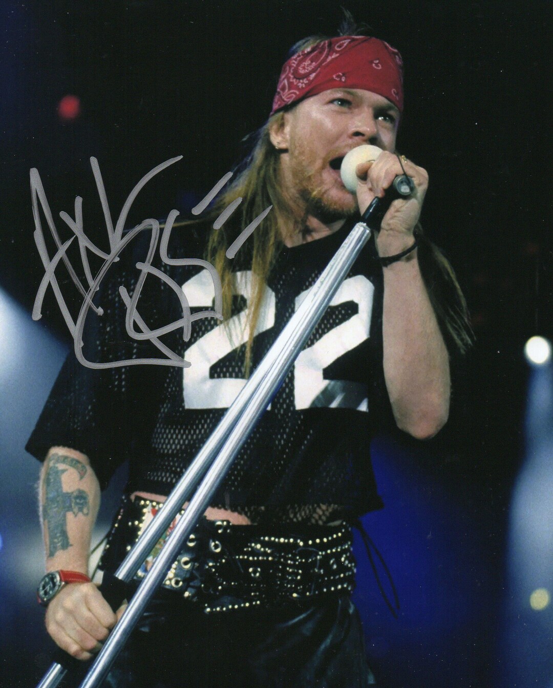 Signed Axl Rose 8 X 10 Photo Guns N Roses Really Nice - Etsy