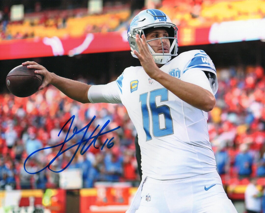 Signed Jared Goff 8 X 10 Photo Detroit Lions Nice - Etsy