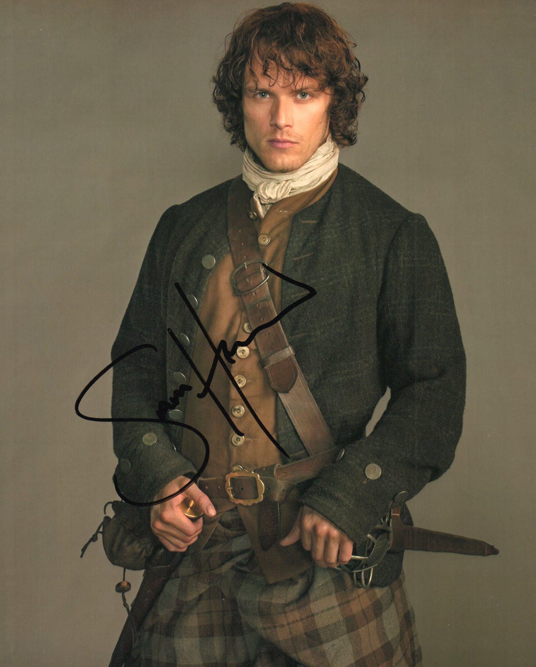 Signed Sam Heughan 8 X 10 Photo Outlander Nice - Etsy
