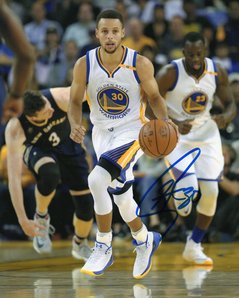 Signed Steph Curry 8 X 10 Photo Golden State Warriors Nice - Etsy