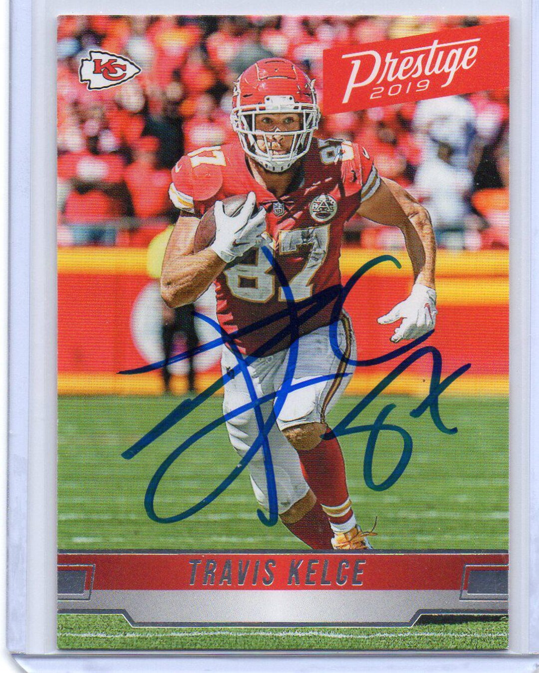 Signed Travis Kelce Card Kansas City Chiefs Nice - Etsy